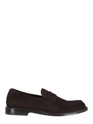 DOUCAL'S Suede Penny Loafers - Brown