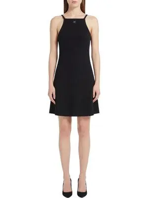 COURREGES Jersey Mini Dress - Black