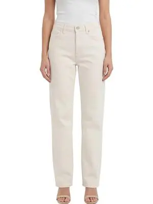 Rag & Bone Straight Leg Jeans - Ecru