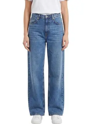 Patrizia Pepe Cotton And Lyocell Wide-leg Jeans - Blue