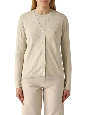 Max Mara Cotton And Silk Blend Cardigan - Rope