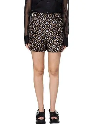Max Mara Graphic Print Silk Shorts - Black