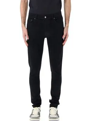 Amiri Distressed Light Wash Denim Jeans - Black