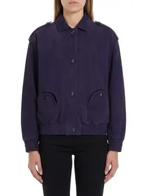 BLAZÉ MILANO Suede Short Jacket - Ocean