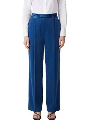 Patrizia Pepe Viscose Blend Palazzo Trousers - Blue