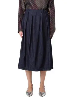 Dries Van Noten Midi Skirt - Denim