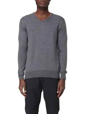 XC V-neck Fine Knit Jumper - Grey