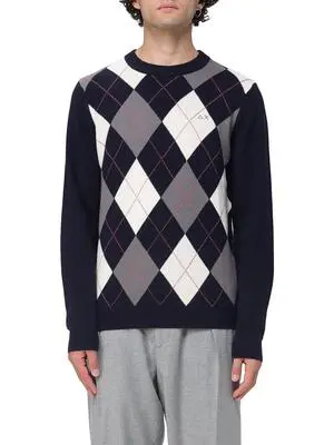 SUN 68 Argyle Knit Pullover - Navy