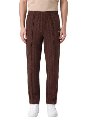 Lacoste Lacoste Graphic Logo Cotton Blend Jogging Pants Brown