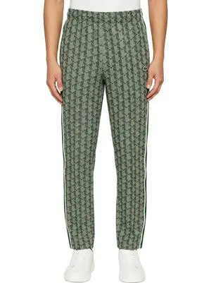 Lacoste Lacoste Graphic Logo Cotton Blend Jogging Pants Green