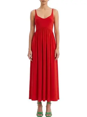 Sportmax Panino Long Jersey Dress - Red
