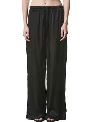 THOM KROM Viscose Palazzo Trousers - Black
