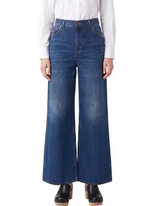 Chloé Cotton Denim High-waisted Flare Jeans - Blue