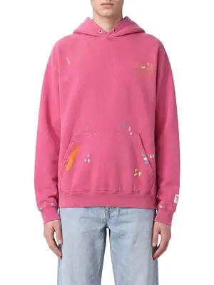 GALLERY DEPT. Relaxed Fit Cotton Logo Print Hooded Sweatshirt - Red
