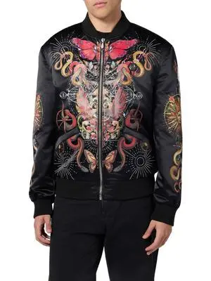 Philipp Plein Embellished Bomber Jacket - Black