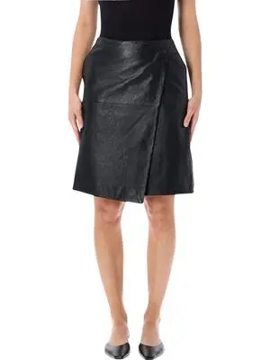 LOU LOU STUDIO Lou Lou Studio Textured Leather Wrap Skirt