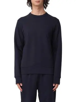 BOSS Embroidered Logo Cotton Crewneck Sweatshirt - Blue