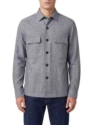 Zegna Wool Blend Shirt Jacket With Patch Pockets - Grey