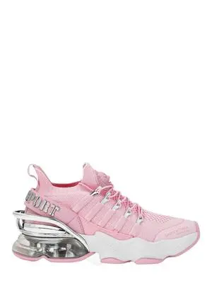 PLEIN SPORT Mesh And Rubber Lace-up Sneakers - Fuchsia