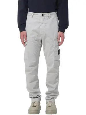 Stone Island Stretch Cotton Cargo Trousers - Grey