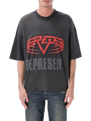 REPRESENT Cotton Crew-neck T-shirt With Logo - Black