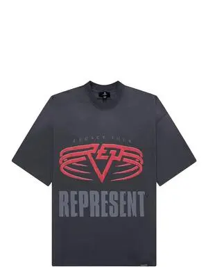 REPRESENT Cotton Crew-neck T-shirt With Logo - Grey