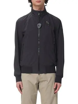 BLAUER. Bomber Jacket With High Collar And Zip Closure - Black