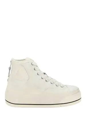 R13 Kurt Canvas High Top Sneakers - Ecru