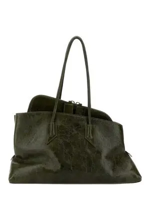 Attico The Attico La Passeggiata Aged Leather Bag Olive