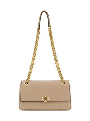 Tory Burch Charlie Quilted Leather Mini Crossbody Bag - Grey