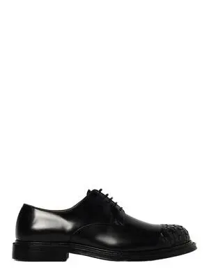 Bottega Veneta Woven Detailing Derbies - Black