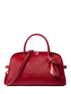 Jacquemus Le Petit Turismo Leather And Calf Hair Bag - Red