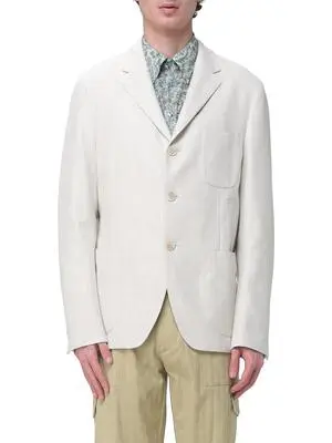 Etro Single-breasted Blazer In Cotton And Wool - Brown