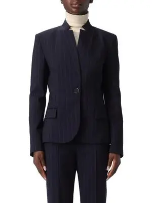 Pinko Tailored Blazer With Pin Stripes - Blue