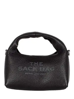 Marc Jacobs Sack Mini Hammered Leather Top Handle Bag With Pouch - Black