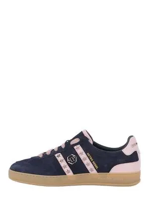 Philipp Plein Philipp Plein Retro Rebel Suede Sneakers With Applied Stars Blue