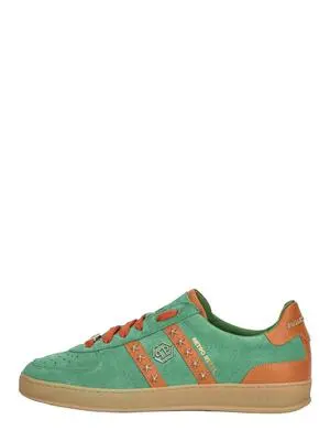 Philipp Plein Philipp Plein Retro Rebel Suede Sneakers With Applied Stars Green