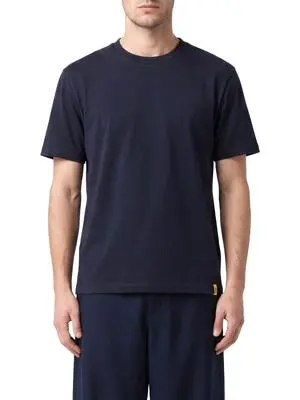 K-WAY Fantome Short-sleeved Cotton T-shirt With Applied Logo - Blue