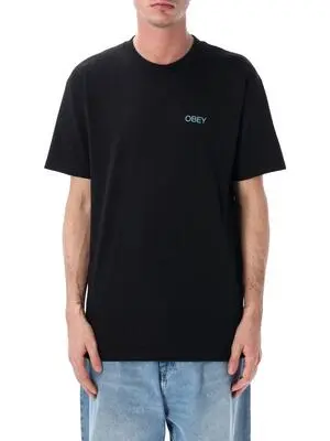 Obey Printed Cotton T-shirt - Black