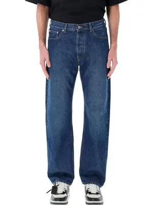 Off-White Straight Leg Jeans - Blue