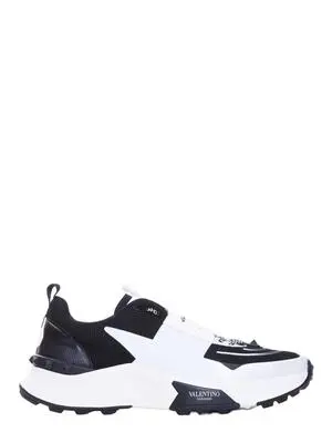 Valentino Garavani Valentino Garavani True Act Lace Up Mesh And Rubber Sneakers Multicolor