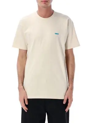 Obey Printed Cotton T-shirt - White