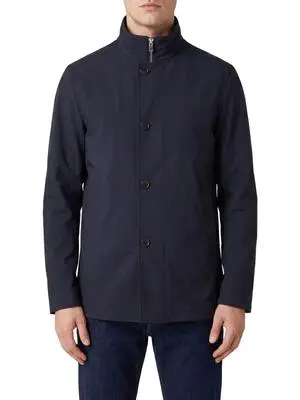 DUNO Solus Zevio High Neck Cotton Lightweight Jacket - Navy