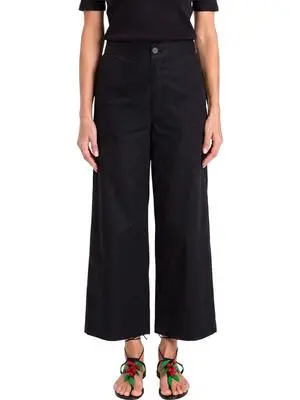 TWINSET Stretch Cotton Cropped Trousers - Black