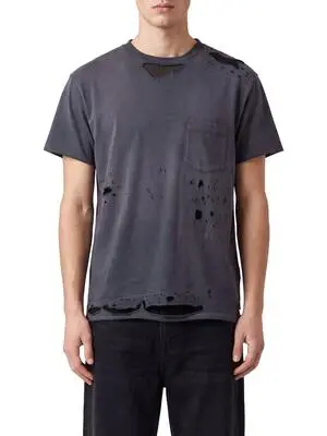 GALLERY DEPT. Dropped-shoulder Cotton T-shirt With Back Logo - Black