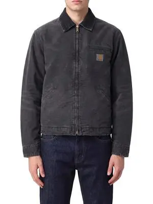 Carhartt Work In Progress Carhartt WIP OG Detroit Cotton Jacket With Zip Closure And Logo Patch Black