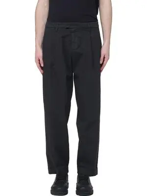 DONDUP Cotton Straight Trousers - Black