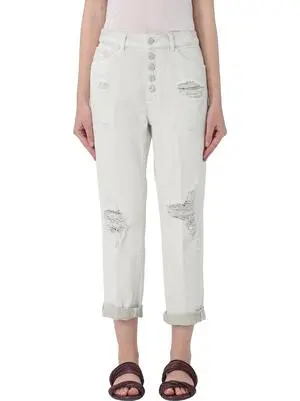 DONDUP Distressed Button-fly Trousers - Grey