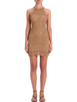 TWINSET Crochet Mini Dress - Brown
