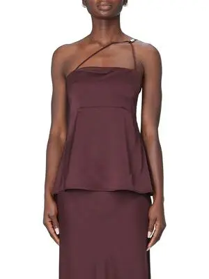 Liu Jo Satin Criss-cross Strap Top - Brown
